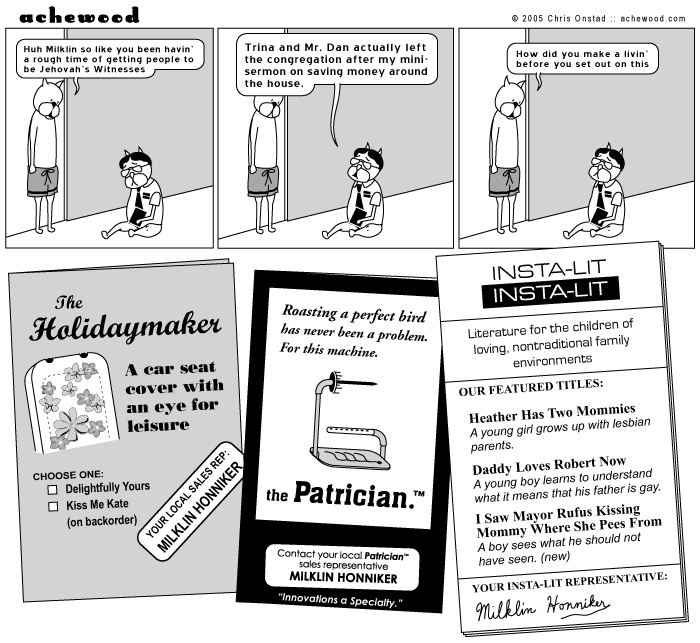 Achewood: Milklin's other jobs